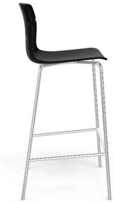 Gaber Plastová barová židle SLOT FILL Barva kostry černá kostra Barva plastu Gaber hnědo-zelená 51