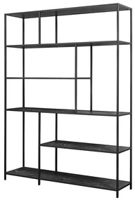 Invicta Kovová knihovna SLIM LINE 185x135 černá cm 44322