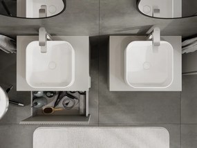 Mexen Rivel, koupelnová skříňka 60 cm, 1 zásuvka, drážkovaná, šedá matná, 91A20-06047-1-BF62