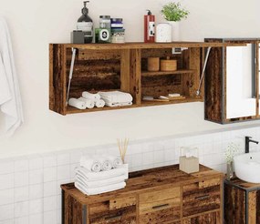 vidaXL Koupelnová nástěnná skříňka 100x25x40 cm kompozitní dřevo [860109] Barva: Betonová šedá