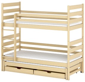 Dětská postel 90 cm TORI (s roštem a úl. prostorem) (borovice). 1013328