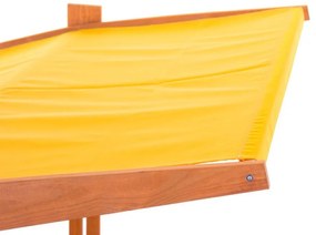 Sun Active Dřevěné uzavíratelné pískoviště se stříškou Sandy, žluté - 120 cm