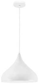 Nova Luce Závěsné svítidlo BENICIO bílá kov bílá kabel E27 1x12W