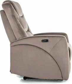 Elektrické polohovací křeslo KRONOS Velvet cappuccino