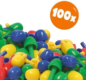 SES CREATIVE Mozaika na desce malá barevné kloboučky 100 dílků 14046x