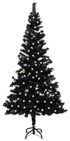 Umělý vánoční stromek s LED a stojanem černý 240 cm PVC,  3077420 HangarStore.cz