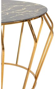 Designový konferenční stolek Addolorata 78 cm černý / zlatý