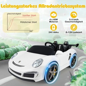 Costway Licencované dětské elektrické autíčko RUF 24 V bateriové elektrické