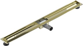 MEXEN - lineární odtokový žlab se sifonem, 90 cm - zlatá - 1515090