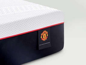 Matrace Mlily Manchester United Supreme Hybrid 27 cm. Středně měkká, vyvinutá ve spolupráci s hráči Manchester United, kapsičkové pružiny, potah s grafenem, 7 zón, paměťová pěna 90x200 cm