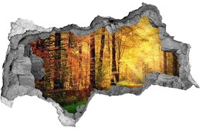 Wallmuralia Nálepka fototapeta 3D výhled Podzim les 95x73 cm