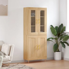 Skříň highboard dub sonoma 69,5 x 34 x 180 cm kompozitní dřevo 3198332