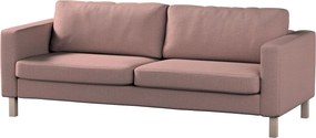 Potah na pohovku IKEA Karlstad, 3-místná, rozkládací barva růžová látka pletený vzor