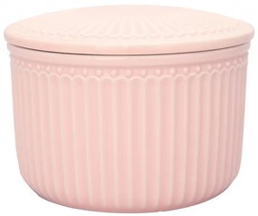 GreenGate Alice Porcelánová kuchyňská dóza Pale Pink 9 x 13,5 cm