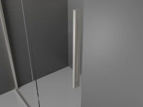Mexen Velar, sprchový kout s posuvnými dveřmi 160 x 70 cm, 8mm sklo námraza, broušená ocel, 871-160-070-31-97