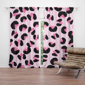 Sablio Závěs Růžový gepard: 2ks 140x250cm