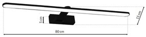 Nástěnné LED svítidlo Splash, 1x LED 16w, 4000k, (80 cm), b