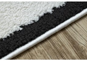 Moderní koberec MODE 8598 geometrická krémová / černá velikost 180x270 cm | krásné koberce cz