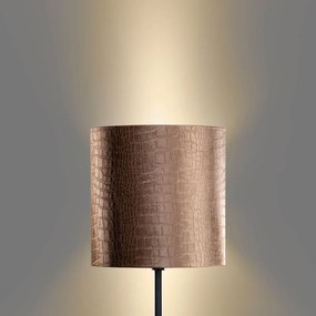 Stojací lampa černá s sametovým stínidlem krokodýl 40 cm - Simplo