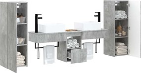 Sada koupelnového nábytku 5 ks Betonově šedá 33 x 34,5 x 100 cm 3405976