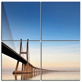 Obraz na plátně - Most Vasco da Gama - čtverec 3245E (100x100 cm)
