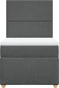 Box spring postel s matrací tmavě šedá 90x190 cm textil 3293429