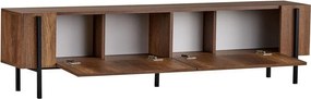 TV stolek v dekoru ořechu v tmavě přírodní barvě 180x45x30 cm Nexus – Kalune Design