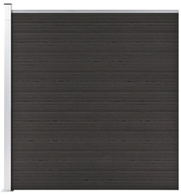 Plotový dílec WPC 175 x 186 cm černý 148973
