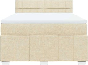 Box spring postel s matrací krémová 140x190 cm textil 3287068