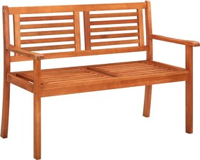 2místná zahradní lavice s poduškou 120 cm masivní eukalyptus 3060980