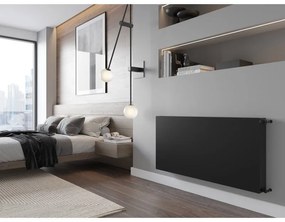 Mexen CF22, plochý panelový radiátor 600 x 800 mm, boční připojení, 1266 W, černá, W422F-060-080-70