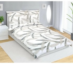 Bellatex Flanelové povlečení Pírko, 140 x 220 cm, 70 x 90 cm