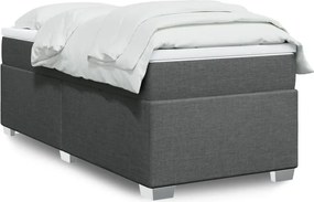 Box spring postel s matrací tmavě šedá 90x190 cm textil 3285177