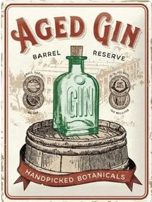 Plechová cedule Aged Gin