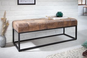 Designová lavice Halle 110 cm antik hnědá