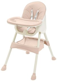 BABY MIX Jídelní židlička Baby Mix Nora dusty pink