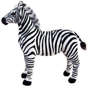 Veliká plyšová zebra, jako živá, 97cm