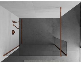 Mexen Kioto, sprchový kout typ Walk-in 90 x 30 cm, 8mm čiré sklo, profil růžové zlato, 800-090-212-60-00-030
