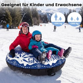 Costway Nafukovací zimní pneumatika s tažnou šňůrou a rukojetí Snowtube