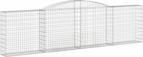 Klenuté gabionové koše 8 ks 400x30x100/120cm pozinkované železo 3146872