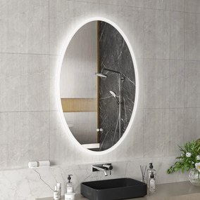 Erga Paola, oválné LED zrcadlo 80x120cm, 2990 lm, 3 barvy světla, přední a zadní osvětlení, ERG-V01-302-1280-00