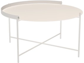 Bílý kovový zahradní konferenční stolek HOUE Edge 76 cm