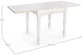 BIZZOTTO rozkládací jídelní stůl COLETTE 80x160 cm 0745071