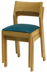 Bradop Židle čalouněná ALEXA dubová stohovatelná Z226 | Látka: 261 - MAGIC-VELVET-261