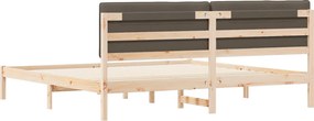 Rám postele s čalouněným čelem Taupe 200 x 200 cm 3405575