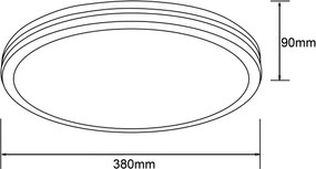 Brilliant - LED Stropní svítidlo LASKOS LED/22W/230V pr. 38 cm gumovník