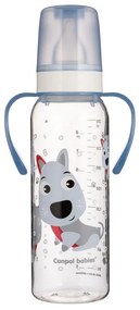 Canpol Babies Láhev s potiskem CUTE ANIMALS 250 ml s úchyty BPA 0%