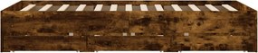 Rám postele se zásuvkami kouřový dub 135 x 190 cm kompozit 3207312