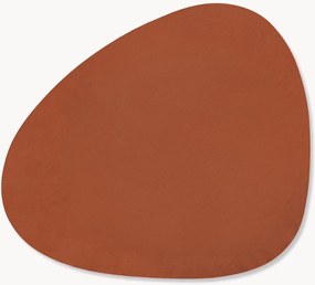 Sada ručně vyrobených asymetrických kožených podtácků Curve, 4 díly