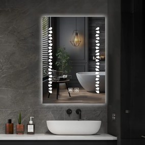 92032 IREDA Koupelnové zrcadlo s LED osvětlením, 80 x 60 cm